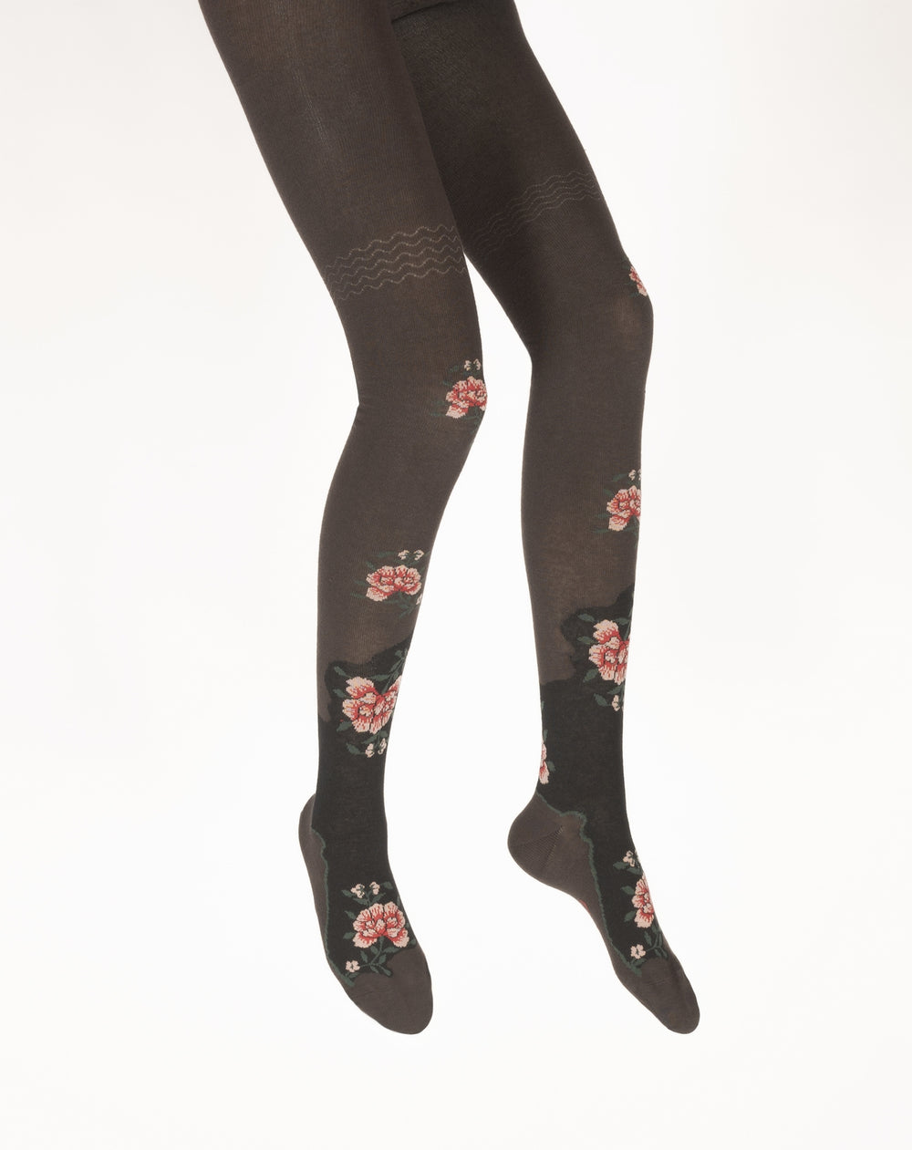 Collants coton femme fleurs